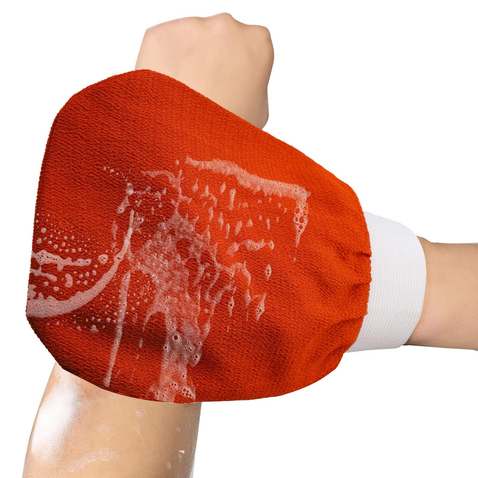 TOPZEA 8 Pack Exfoliating Glove, Body Scrub Korean Exfoliating Mitt Exfoliating Scrub Washingcloth Dead Skin Remover for Body, Exfoliation, Keratosis Pilaris