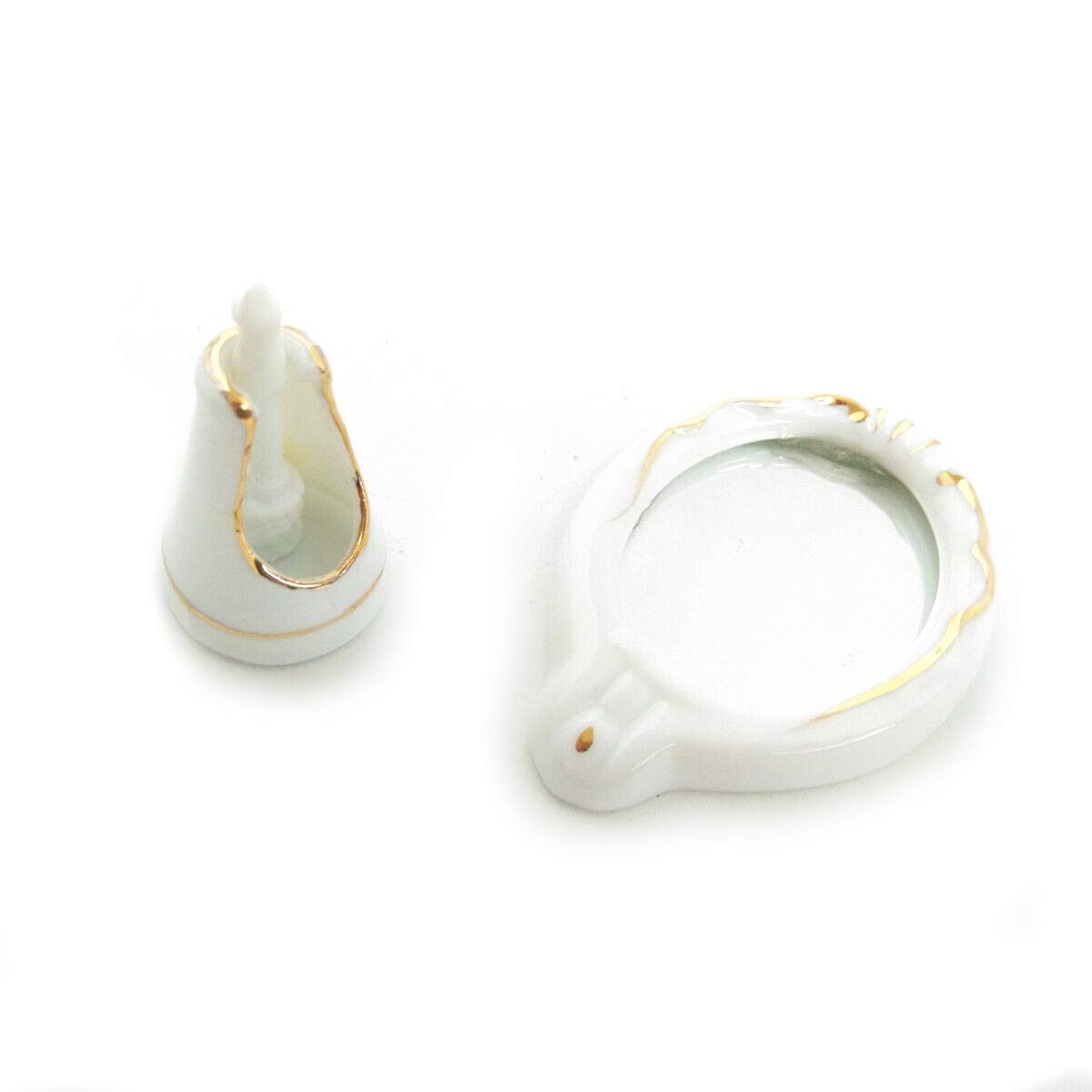 Dollhouse Bathroom Set 1/12 Scale Toilet Ceramic Miniature Furniture Accessories