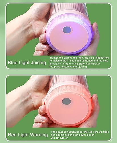 Cutify Portable Smoothie Blender, Cutify Personal Blender, Cutify Fresh Juice, Waterproof Personal Blender, 380ml Lightweight USB Cordless Portable Stainless Steel Kitchen Tools (Blue)