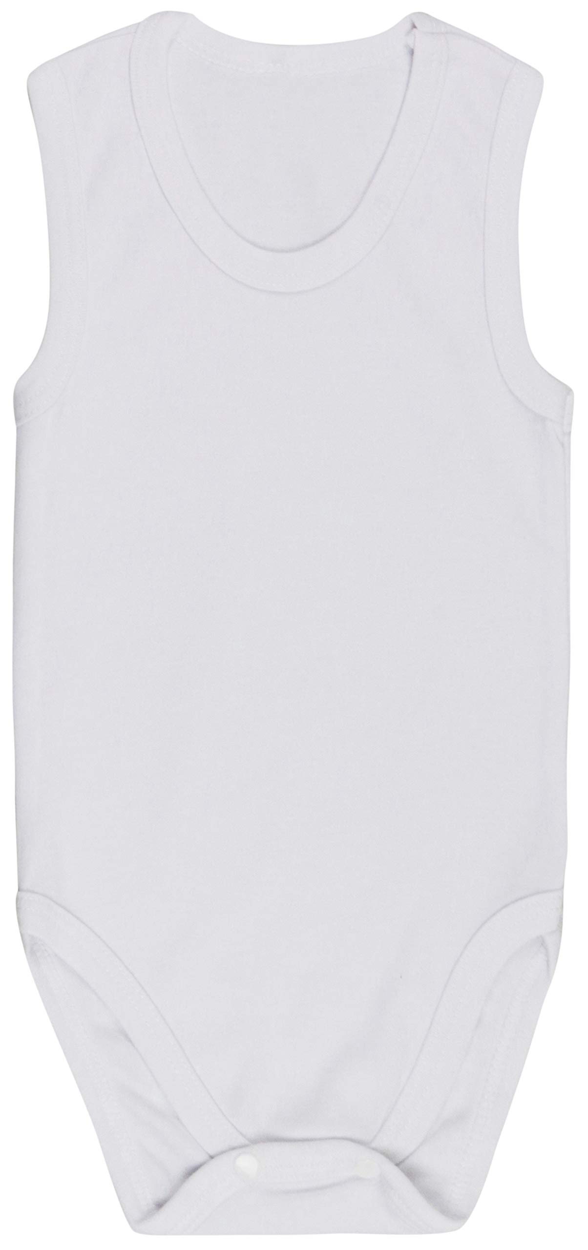 ToBeInStyle Baby Boys' 4 Pack Tank Top One-Piece Bodysuit - White - Size 2