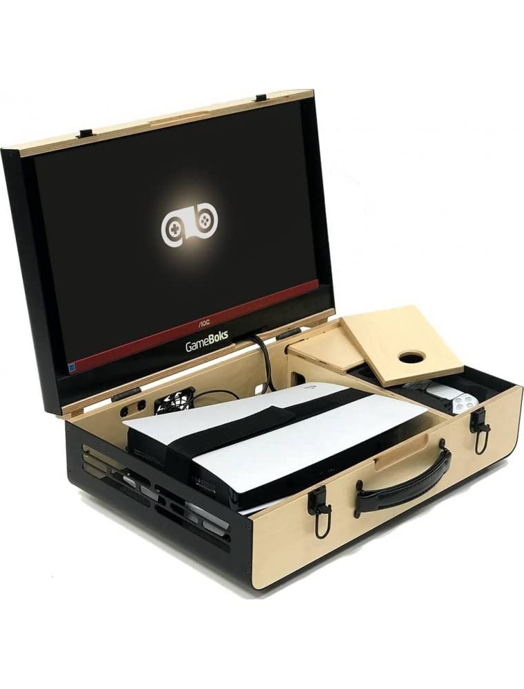GameBoks II, Gaming Case, Screen with 1ms response Build-in, Detachable Trolley, Integrated Fan, Compatible with Newest Consoles