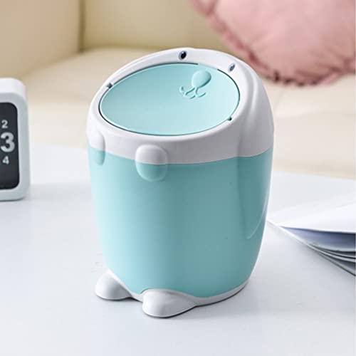 BESPORTBLE Desk Trash can Cute Mini Desktop Trash Can Bunny Kitchen Small Garbage Can Rabbit Animal Countertop Trash Can Garbage Container Bin Desktop Organizer for Coffee Table Office