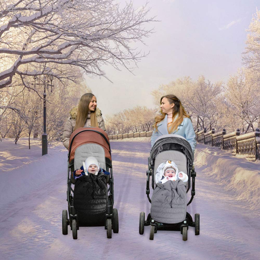 AIKSSOO Universal Baby Stroller Bunting Bag Footmuff Sleeping Bag Warm Thicken Winter Outdoor Waterproof Windproof Cold-Proof Detachable