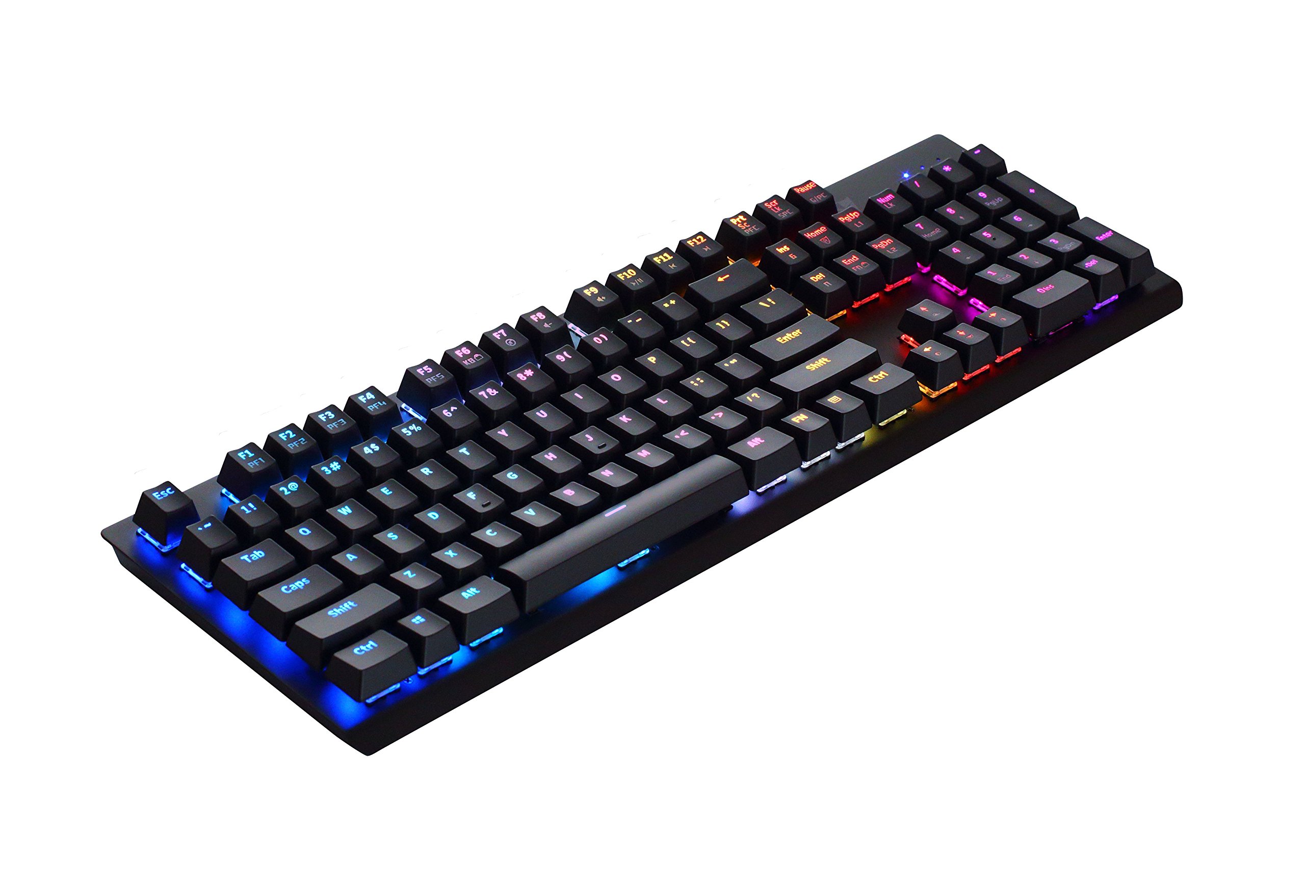 Gram SE Spectrum G11UXL Blue Optical Switch Single Individual Per Key Full Color RGB LED Backlit Illuminated Mechanical Black Gaming Spill Resistant Keyboard TS-G11UXL B (BL)