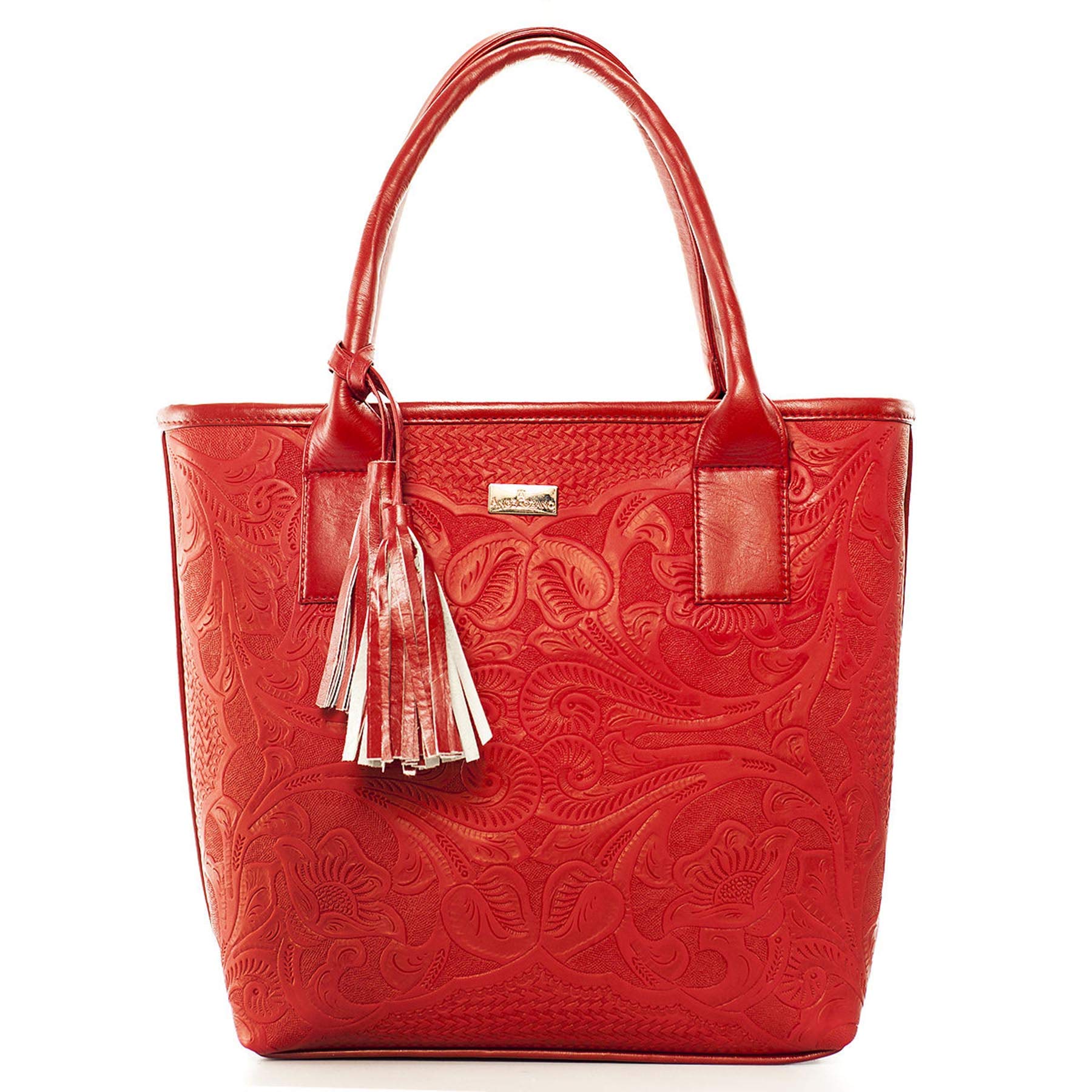 A ÁNGELOZANO, Tote bag, women's bag, handcrafted bag, engraved leather bag, leather bag, lady bag, Soraya Model