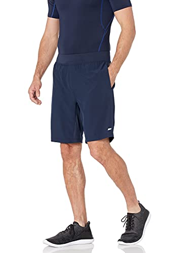 Amazon Essentials Men's 9" Stretch Woven Training Short, Navy, Large