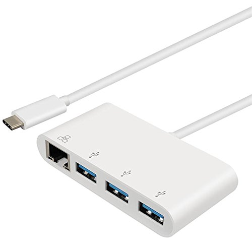 INLAND ProHT USB 3.1 Type C to 3 USB and Ethernet Adapter