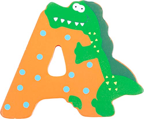 INDIGOS UG - Wood Letter - A - for Children and Babies - Motif Animals for The Children's Room, School, Kindergarten, for Playing, Crafting and Collecting