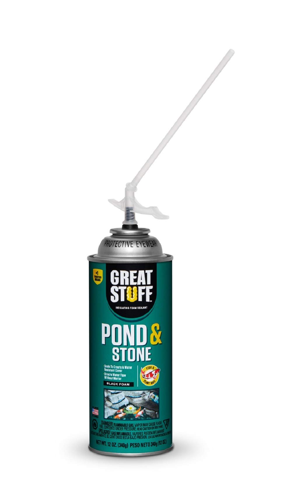 Great Stuff 283064 12OZ GS Pond&Stone Foam Sealant, Each, Black