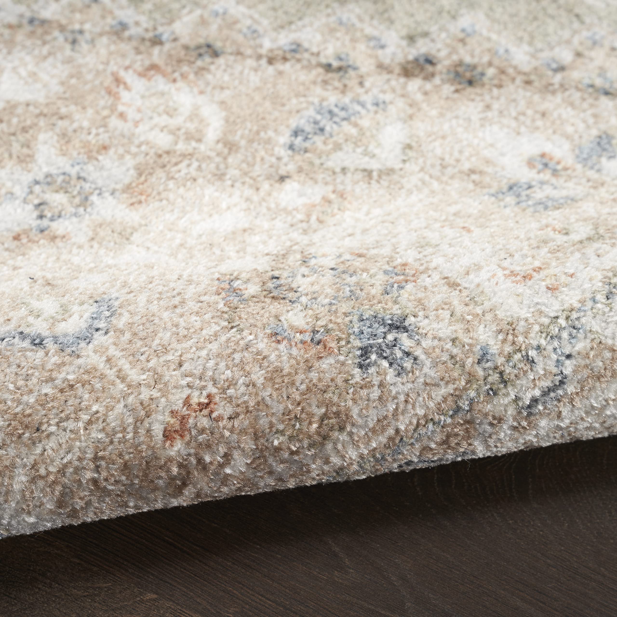 Nourison Astra Machine Washable Bohemian Sage Multi 5'3" x 7' Area -Rug, Easy -Cleaning, Non Shedding, Bed Room, Living Room, Dining Room, Kitchen (5x7)