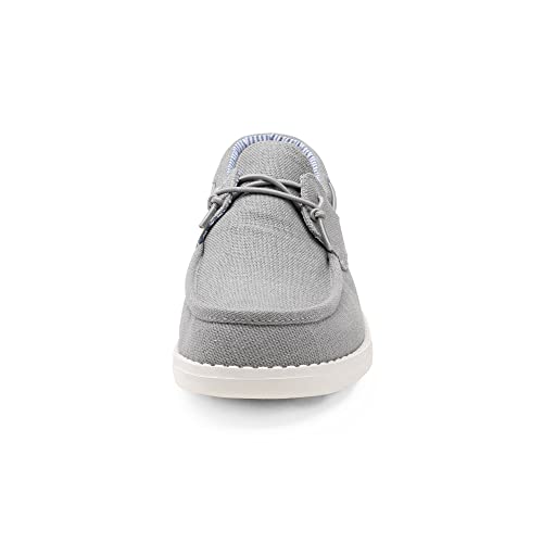 Bruno Marc Men's SBLS223M Slip-on Canvas Loafers Casual Boat Shoes, Grey, Size 12