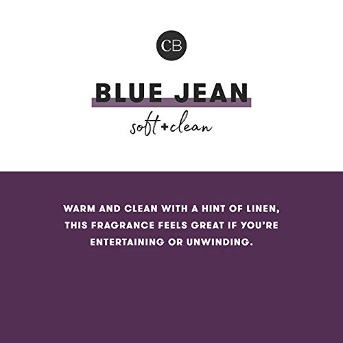 Capri Blue Mercury Blue Jean Scented Candle Bowl with Glass Candle Holder - Luxury Aromatherapy Candle - 15 Oz - Blue Jean - Luxury Aromatherapy Candle - Glass Candle with Soy Wax Blend