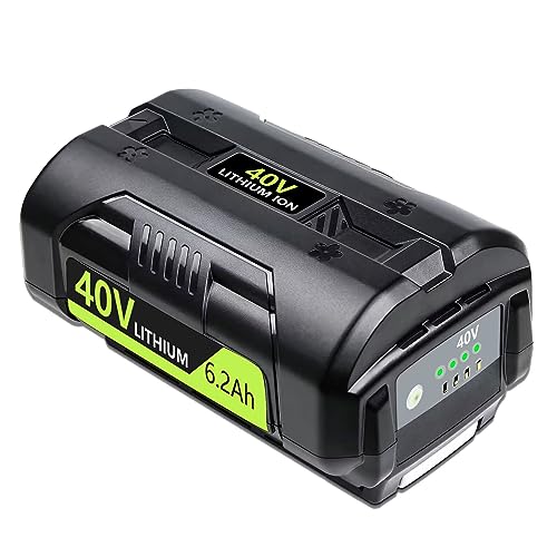 FSKE 6.2Ah OP4026 40V Battery Replacement for Ryobi 40V Lithium Battery OP4026 OP40201 OP40261 OP4030 OP4040 OP40401 OP4050 OP40501 OP4050A OP40601 OP4060A