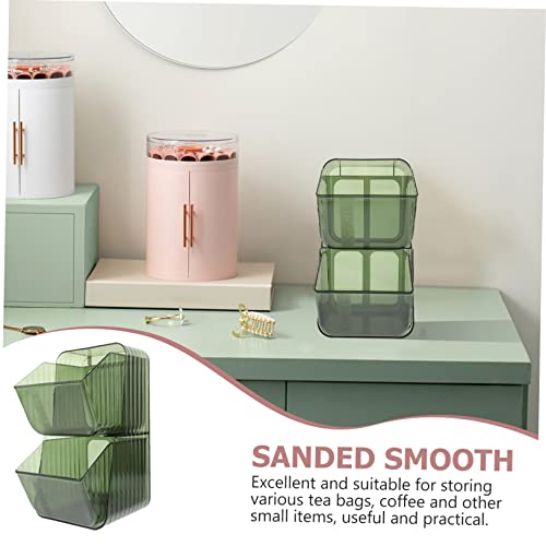CIMAXIC Storage Box Tea Bags Storage Holder Teabag Shelf Tea Bag Holder Office Storage Shelves Holder Desk Top Organizer Shelf Tea Bag Rack Wall Tea Bag Container Instant