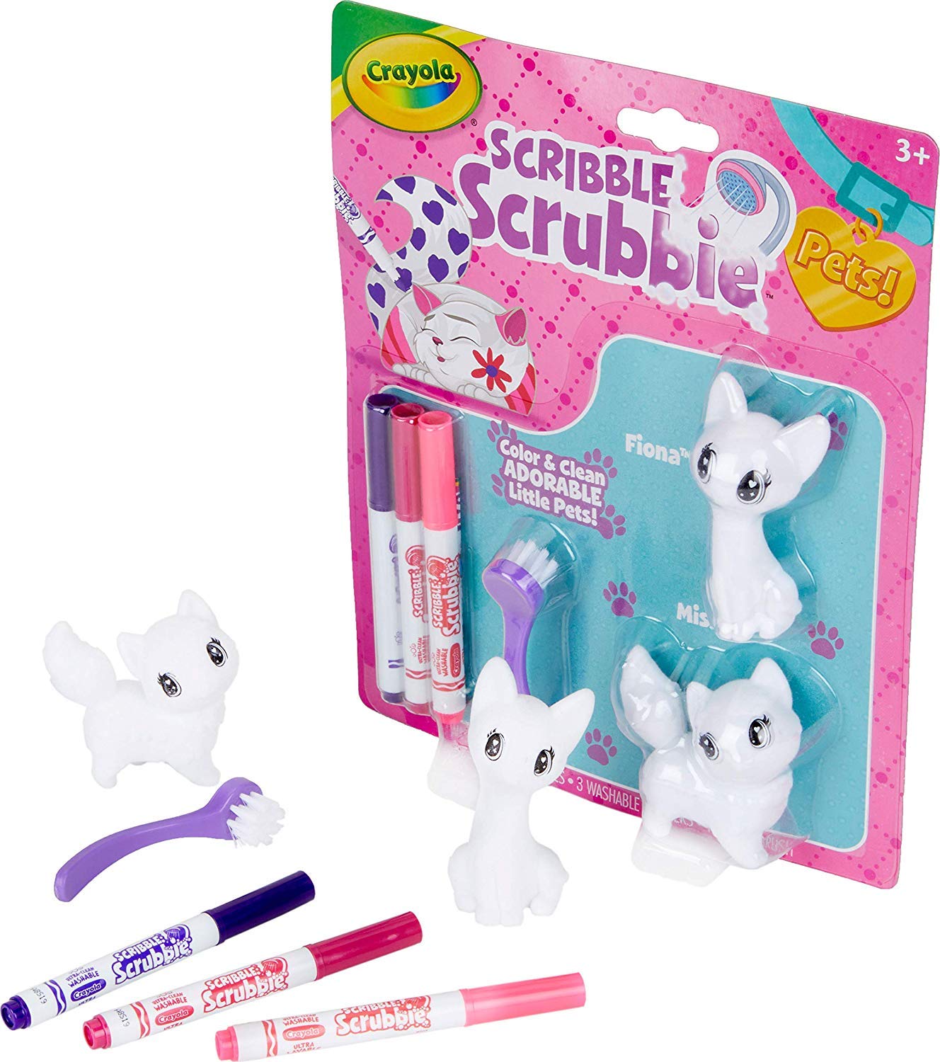 Crayola Scribble Scrubbie Pets, Cats, Kids Toys, Gift for Girls & Boys, Age 3, 4, 5, 6