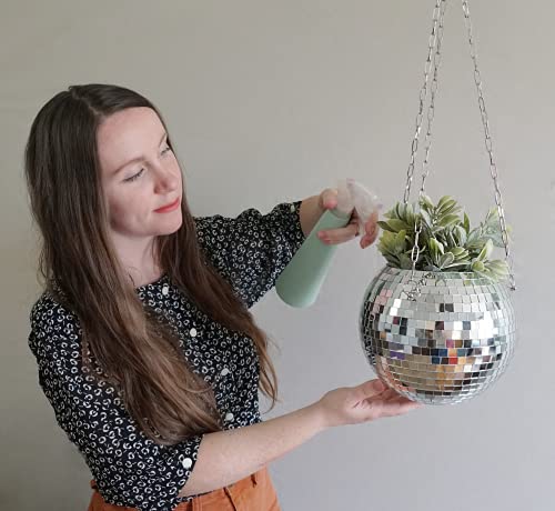 DADO 8" Disco Ball Planter - Disco Planter for indoor plants- Disco Ball Plant Hanger - unique plant pots - Boho Disco Ball hanging planter - Planters for indoor plants - hanging pots disco ball decor