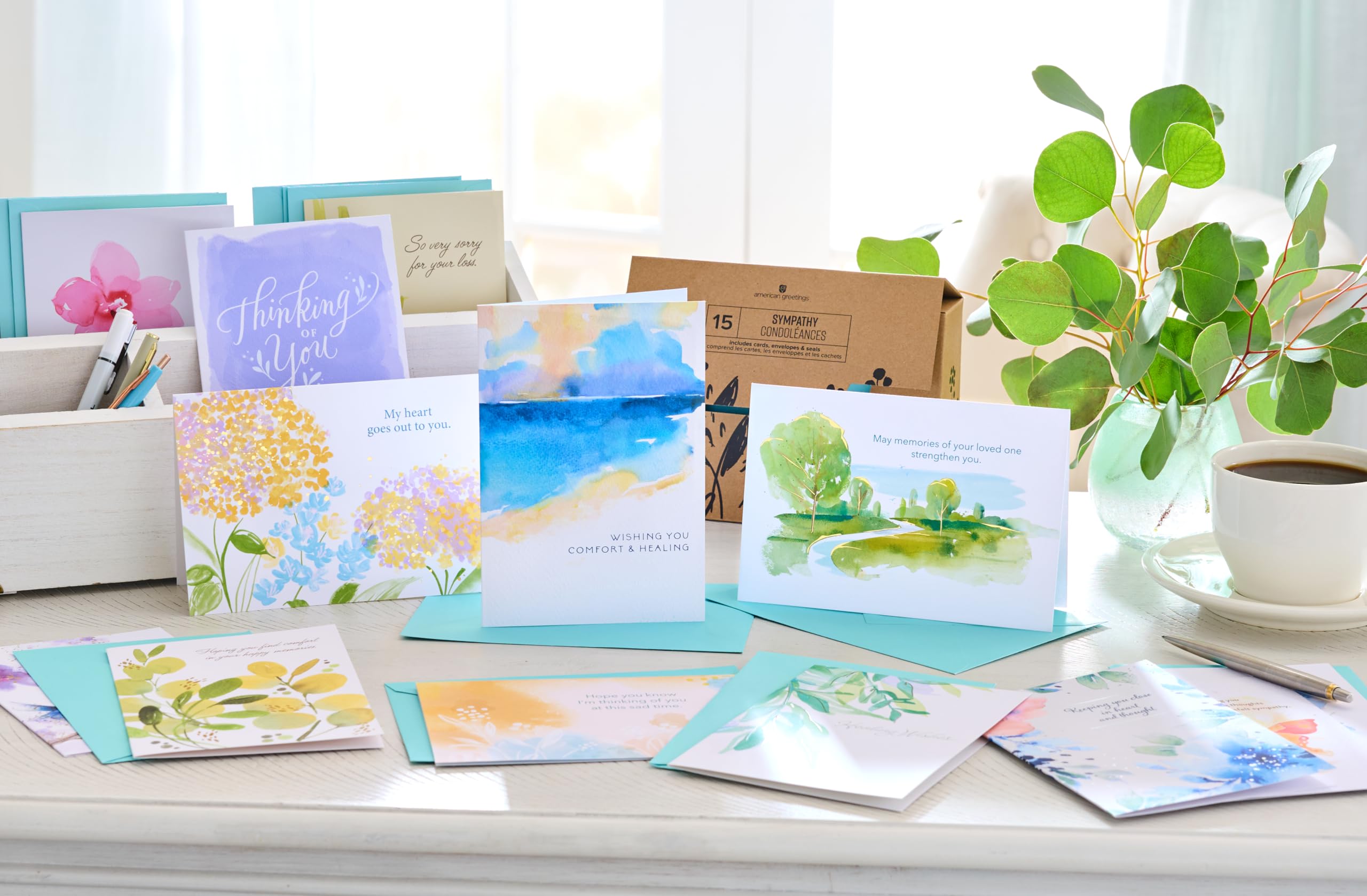 American Greetings Deluxe Boxed Sympathy Card Assortment (15-Cards)