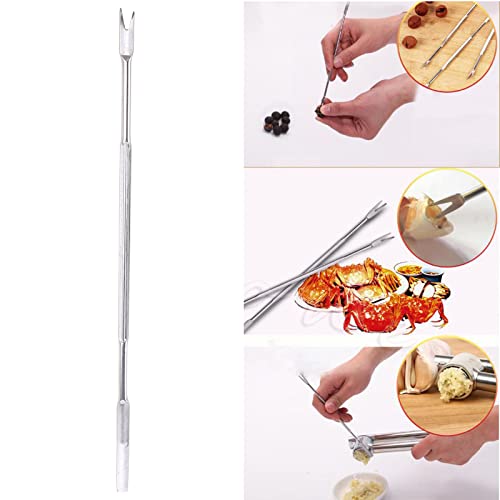 DarklIp Stainless Steel Seafood Lobster Picker Fork Seafood Tools Crab Needle for Lobster Crab Nut Party Supplies Easy to Use Lobster Crackers and Picks
