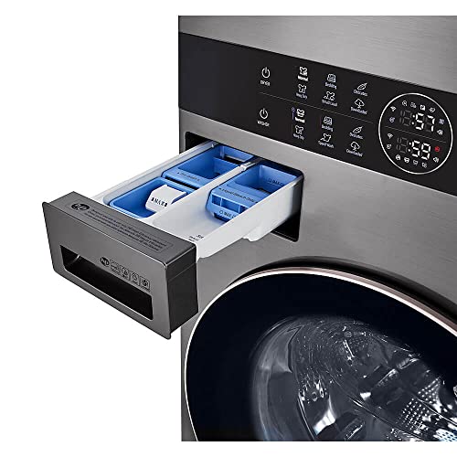 Single Unit Front Load LG WashTower™ with Center Control™ 4.5 cu. ft. Washer and 7.4 cu. ft. Gas Dryer