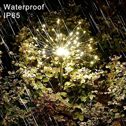 Christmas Lights,Outdoor LED Solar Fireworks Lights, 150 LEDs Waterproof String Fairy Light, for Garden Home Christmas Decoration(2Pcs)