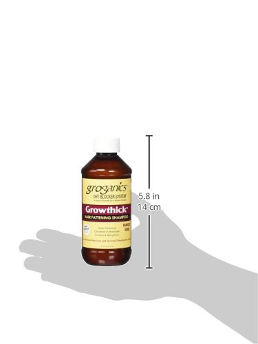 Groganics Grow Thick Hair Fattening Shampoo, 8 Ounce