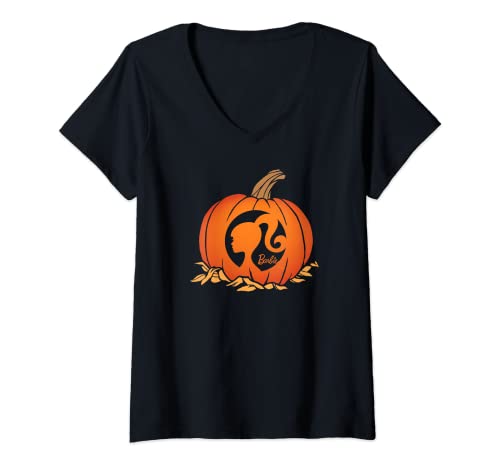 Barbie - Pumpkin Logo V-Neck T-Shirt