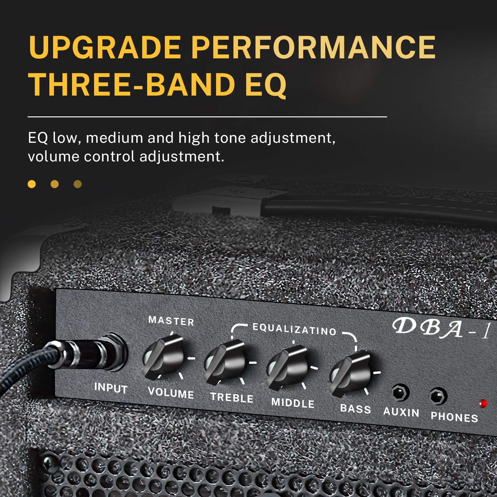 Donner ππͺπ¨π¨ ππ’π₯ 15W ππͺππ©ππ§ ππ’π₯π‘πππππ§ DBA-1 Electric Practice Bass Combo AMP with Cable