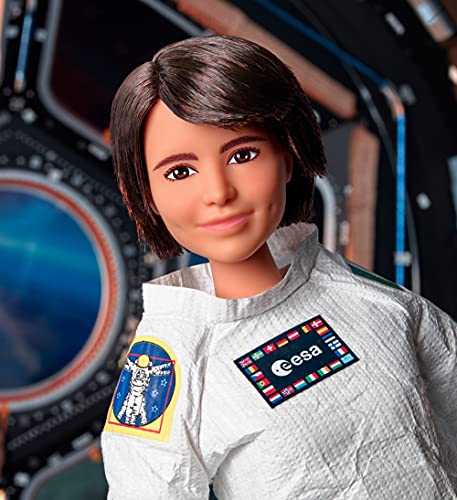 Barbie Signature Role Models ESA Astronaut Samantha Cristoforetti Doll (11.5-in Brunette) Wearing Realistic Spacesuit, Gift for 6 Year Olds and Up