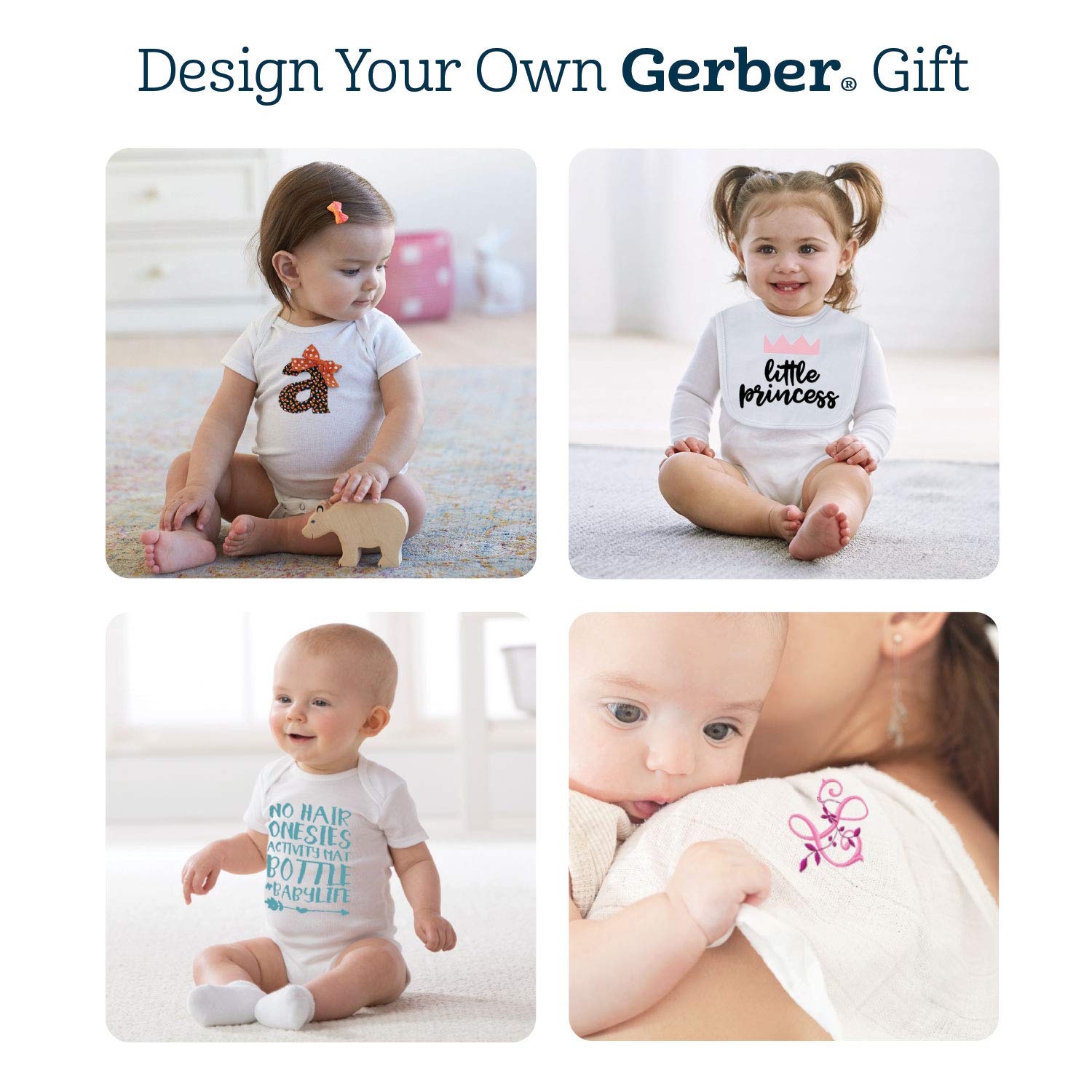 Gerber Baby 5-Pack Onesies Bodysuits, Solid White, Newborn