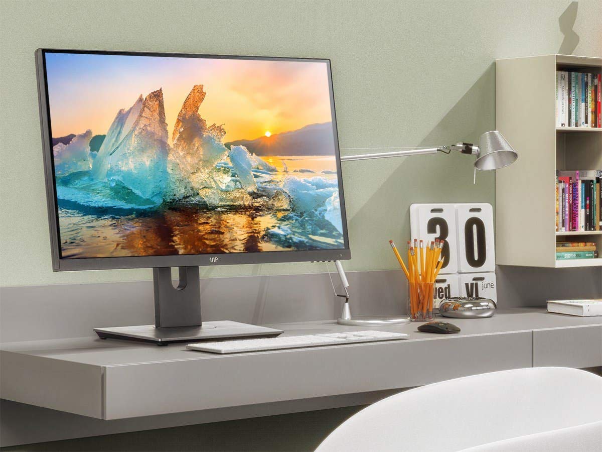 Monoprice 27in CrystalPro Monitor - 4K UHD, 2560x1440p, 60Hz, DisplayHDR 400, Height Adjustable Stand, IPS - Home, Office, Business, Student Use