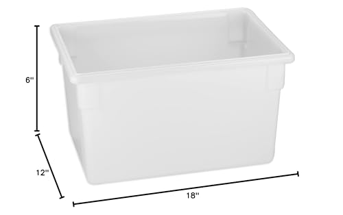 Carlisle FoodService Products Storplus Food Storage Container with Stackable Design for Catering, Buffets, Restaurants, Polyethylene (Pe), 21.5 Gallon, White, 21.5 Gallon, 26" x 18" x 15"