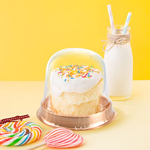 Clear Plastic Cupcake Container,25 PC Diameter 5.3 in Height 4.2 in Muffin Pod Dome Disposable Individual Cupcake Box Plastic Single Cupcake Holders With Lid for Wedding Birthday Christmas Halloween