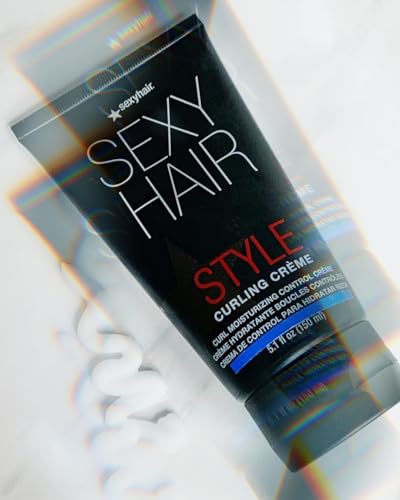 SexyHair Style Curling Crème Curl Moisturizing Control Crème, 5.1 Oz | Light Control | Maintains Moisture and Combats Frizz