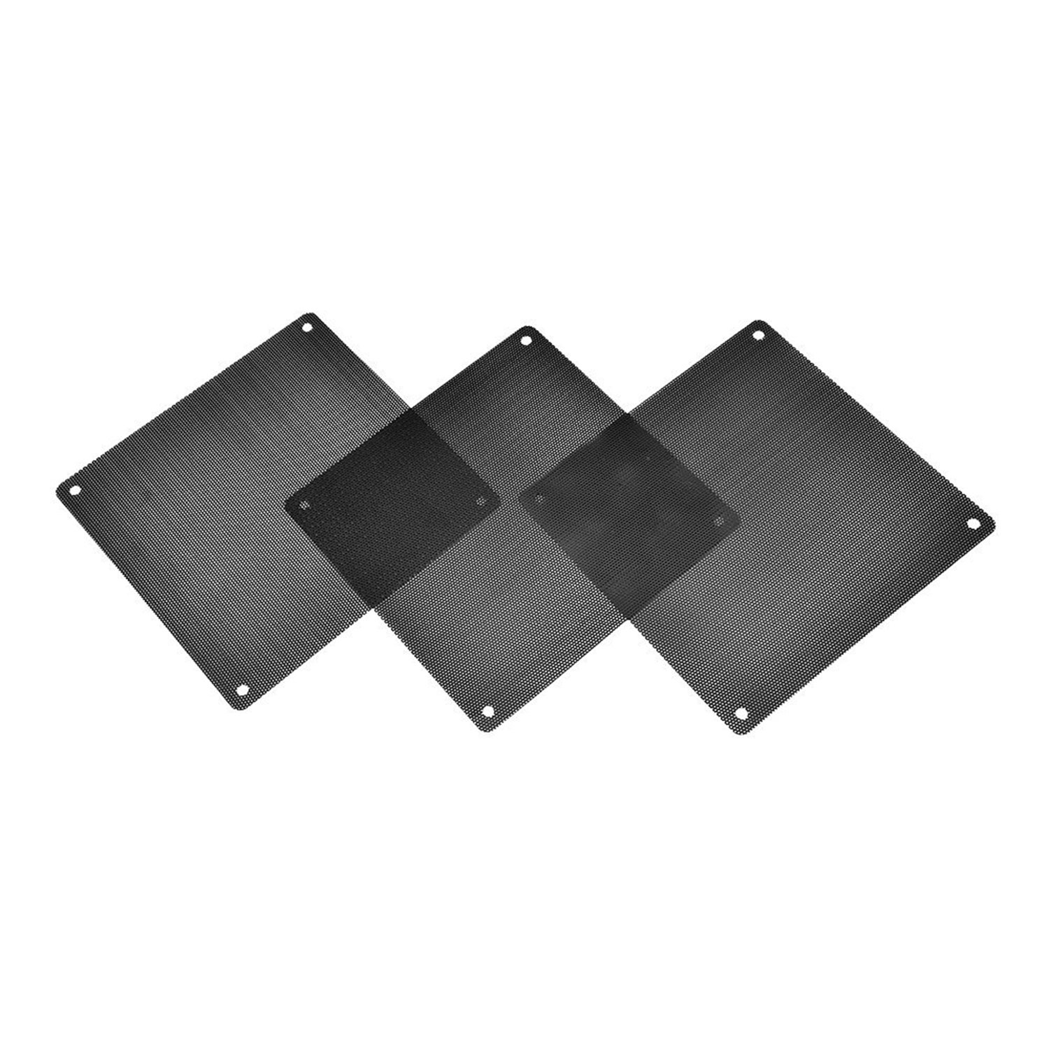 EBOOT 120 mm PC Fan Filters Dust Filter Computer Fan Filter Cooler PVC Black Dustproof Case Cover Computer Mesh 10 Packs with 40 Pieces of Screws
