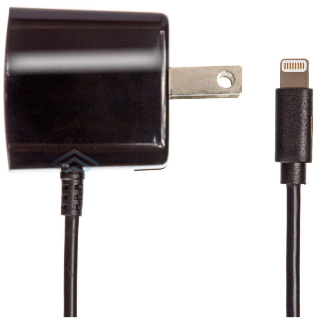 Lightningfast Fast Charger iPhone 14 Charger Block - Rapid One Piece iPhone Charger - Works With 20W 30W - Certified Lightning Apple Charger Block for iPhone 13 Pro Max Charger - Pins Fold - Black 3ft