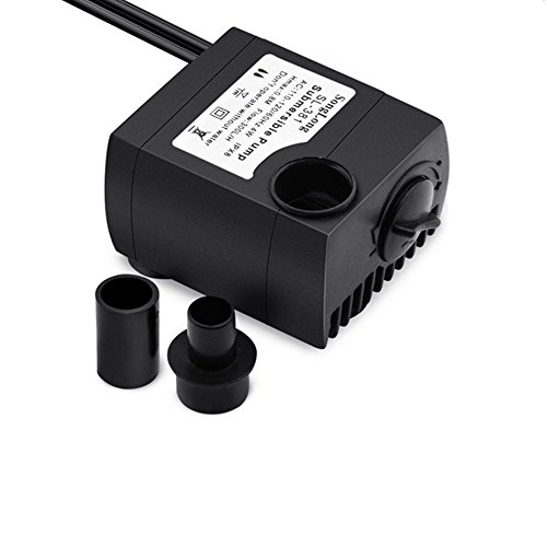 JUFENG Submersible Water Pump For Pond, Aquarium, Fish Tank Fountain Water Pump Hydroponics with 4.9ft (1.5m) Power Cord US Plug