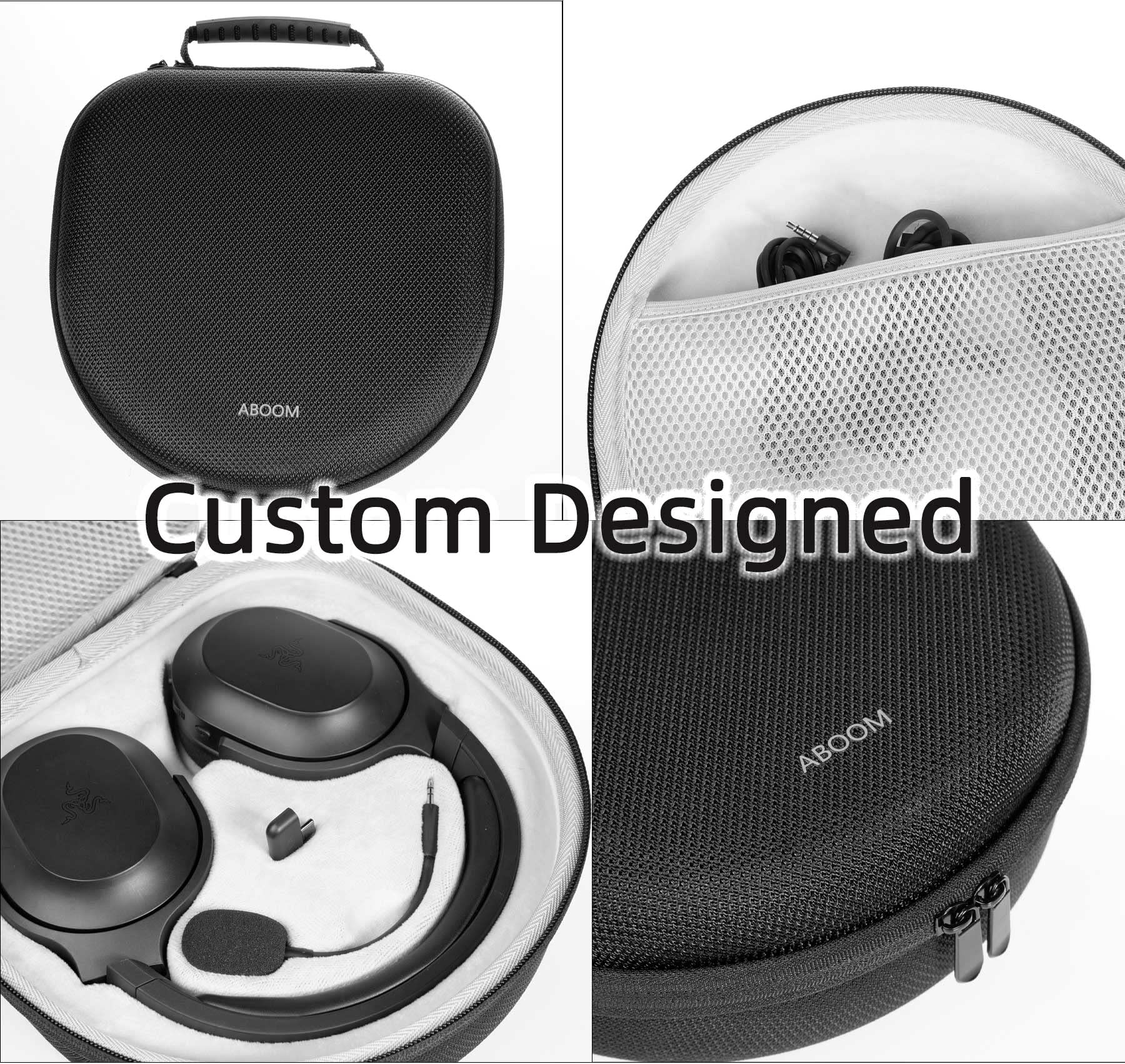 Aboom for Razer Barracuda X (2021 Model) Travel Case - Custom Design for Barracuda X - Ultra Sturdy and Durable - Customization Space for USB-C Dongle and Microphone