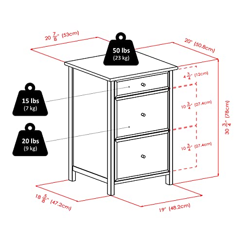 Winsome Delta File Cabinet Black Home Office