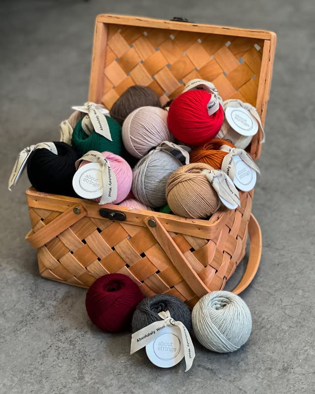 About Strings 100% Extra Fine Merino Wool No. 3 Light DK Yarn 1.76oz(50g) 109 Yards per Ball, 3-Pack (Caramel)