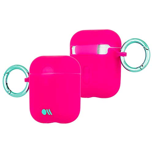 Case-Mate - AirPods Case - Hook Ups - Silicone - Compatible with Apple AirPods Series 1 & 2 - Fuchsia Dark Pink