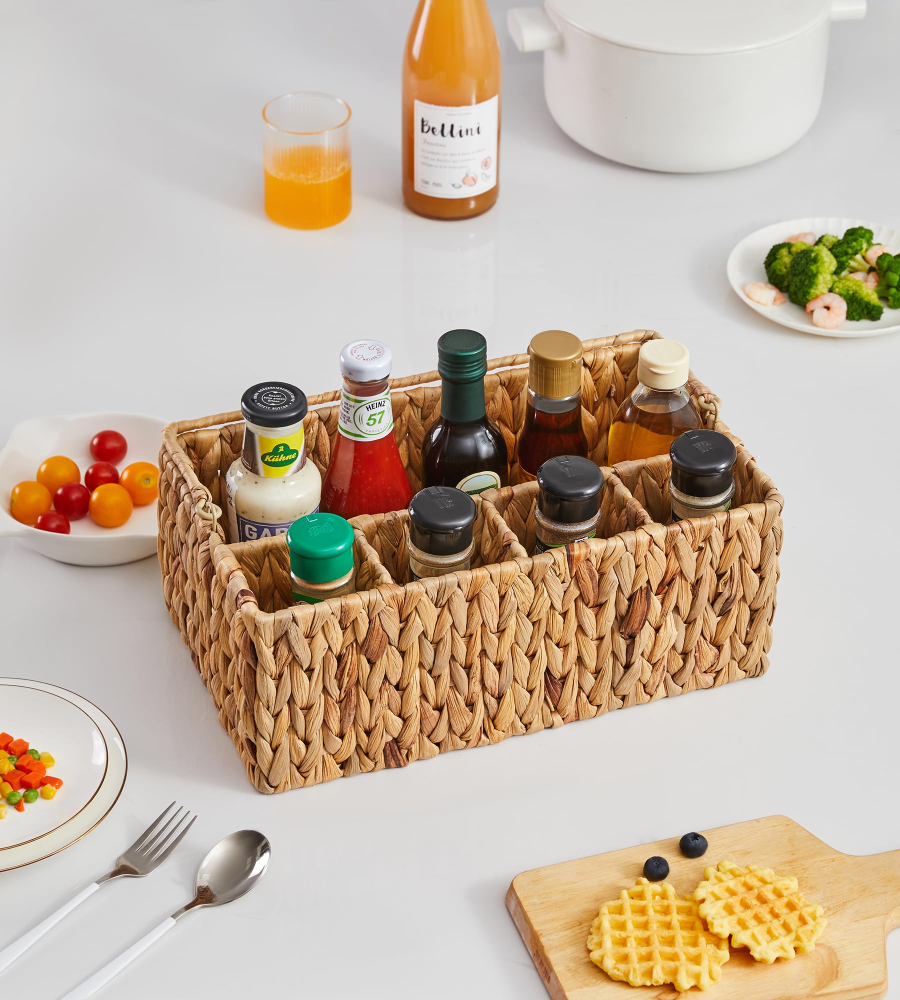 Berdeng Utensil Caddy, Utensil Basket for Table,Napkin and Utensil Holder, Silverware Caddy, Cutlery Holder, Utensil Holder for Party, Picnic Caddy for Plates and Utensilsā¦