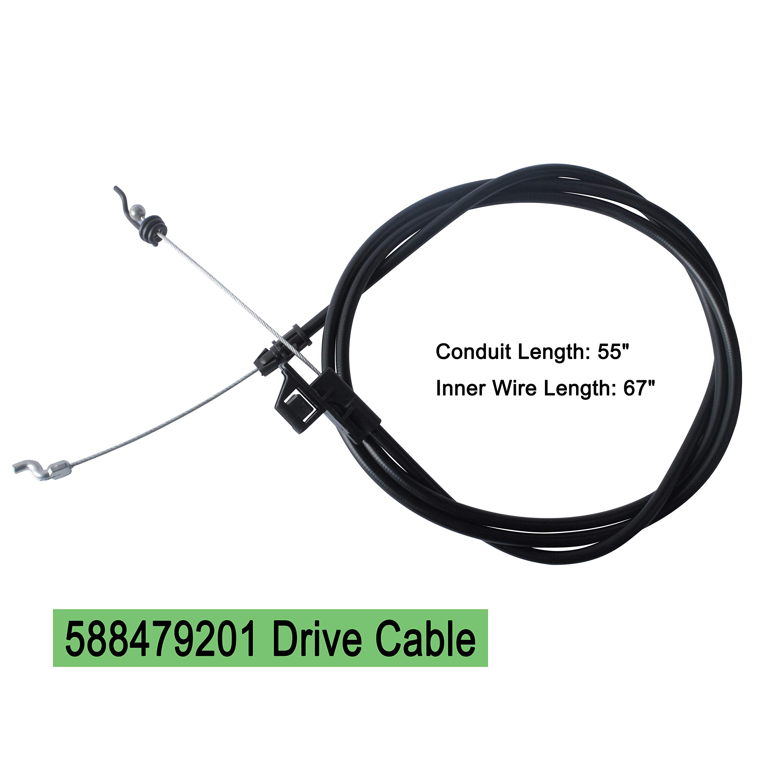 588479201 Drive Control Cable Replacement Compatible with Craftsman Husqvarna Poulan Pro Poulan Weed Eater,Replace 424919 439452 588479201 583415801