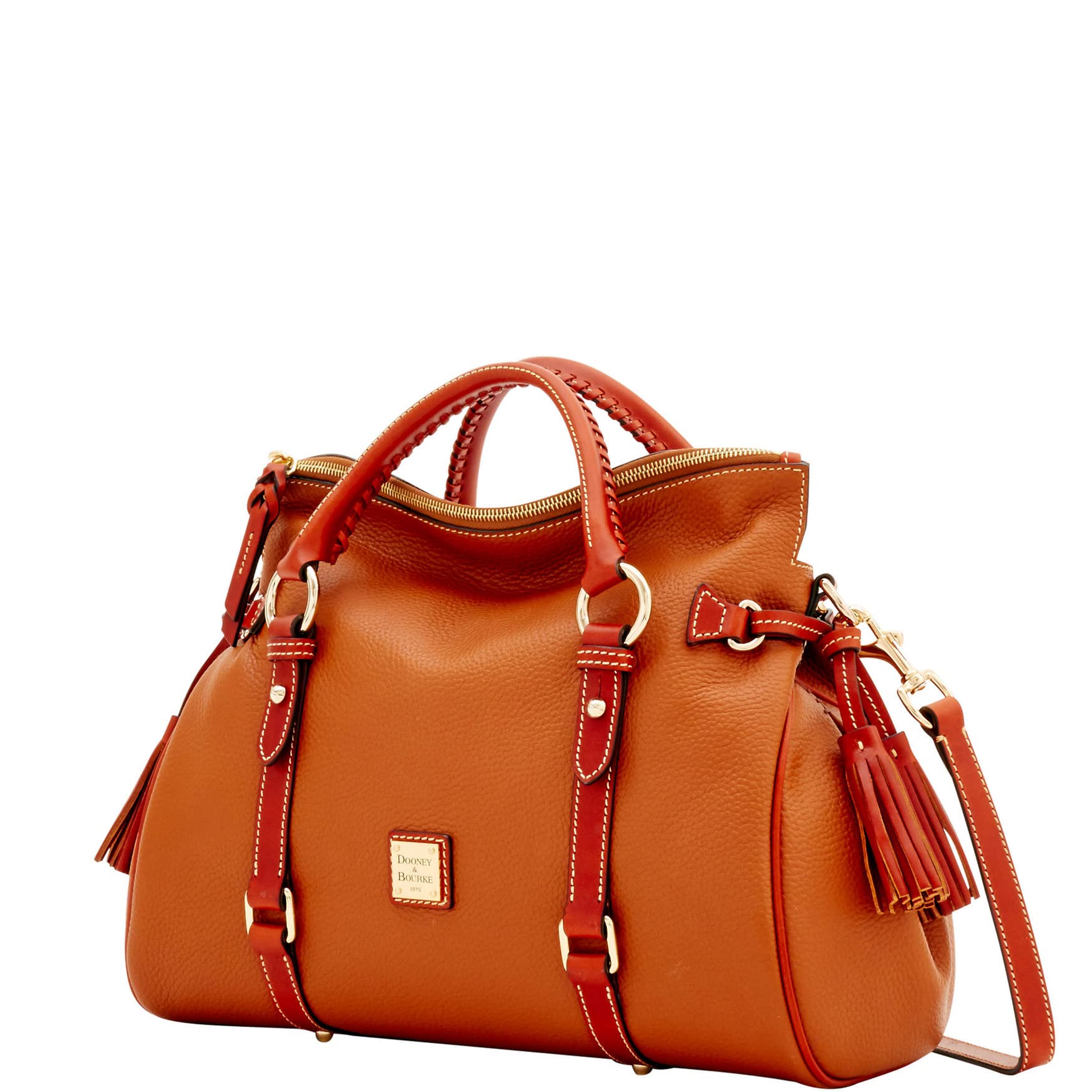 Dooney & Bourke Handbag, Pebble Grain Large Satchel - Brown