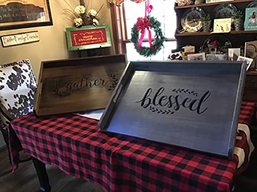 Beautiful Handrcrafted Farmhouse Style Carved Engraved Wooden Stovetop Cover Noodle Board with Optional Personalization