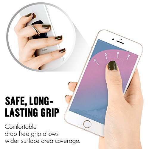 GOOSPERY Ring Stand Holder, Wow Ring [Metallic Finish] 360 Degree Rotating Kickstand [Light Anti Drop Finger Phone Grip Ring] Universal Smartphone Compatible - Gold