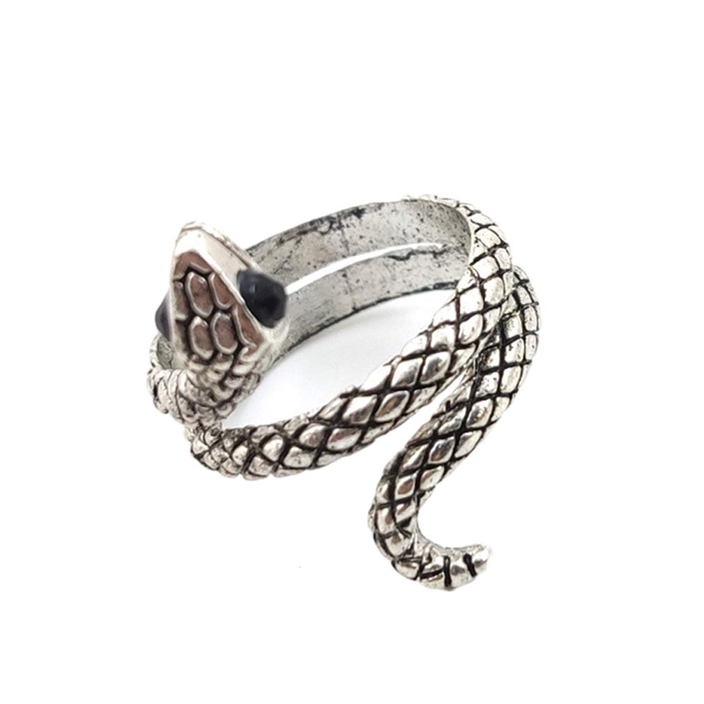 Ai.Moichien Snake Shape Ring Rhinestone 925 Silver Women Personalized Vintage Joint Finger Jewelry