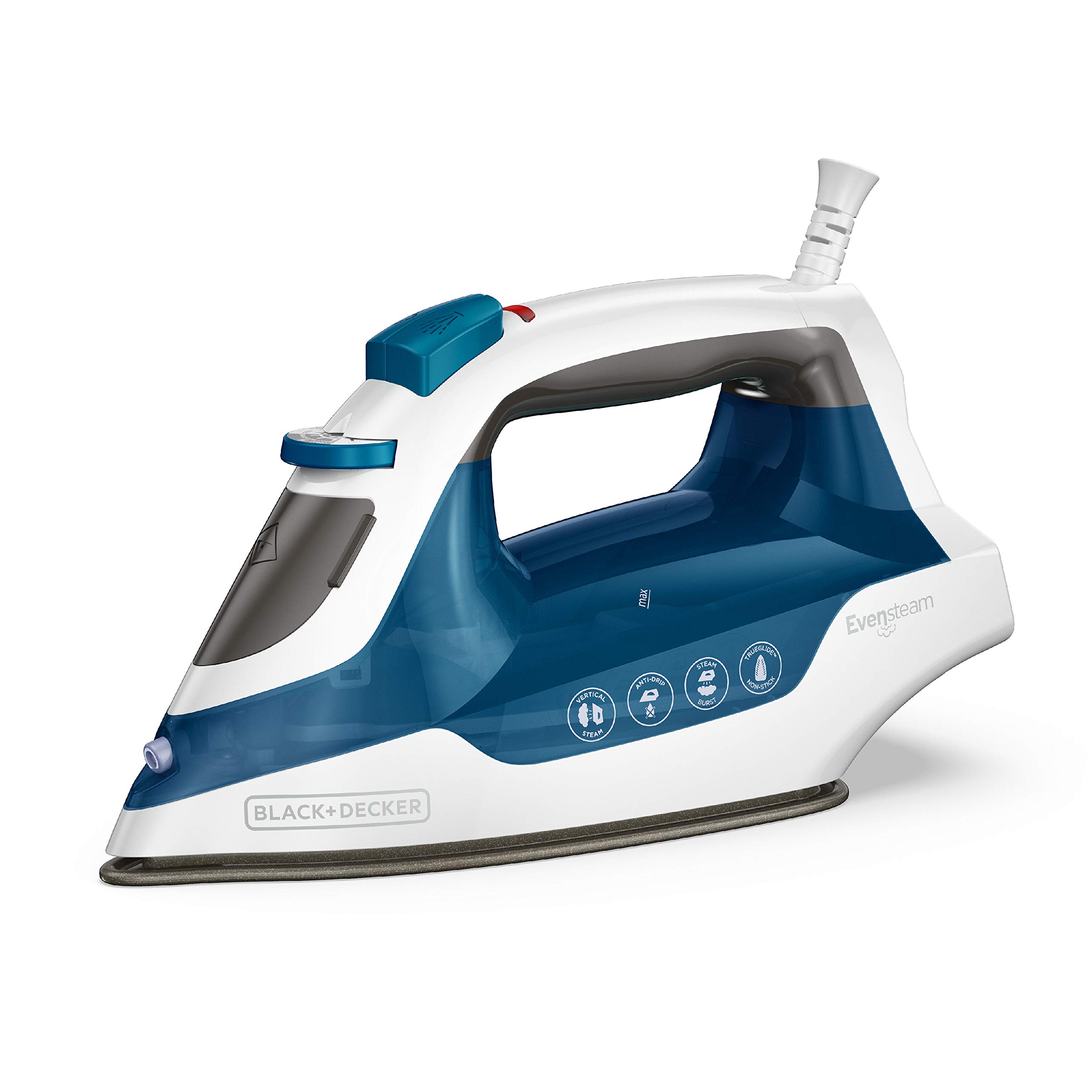 BLACK+DECKER Crush Master Blender, 10-Speeds with Stainless Steel Blades, Black, BL2010BP & IR06V Easy Steam Compact Iron with EvenSteam TrueGlide Non-Stick Soleplate