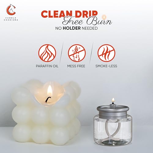Candle Charisma Disposable Liquid Candles - Oil Tea Lights with Extended 8 Hour Burn Time - Dripless Liquid Candle, Smokeless Clean Burning Fuel, 180 PCS
