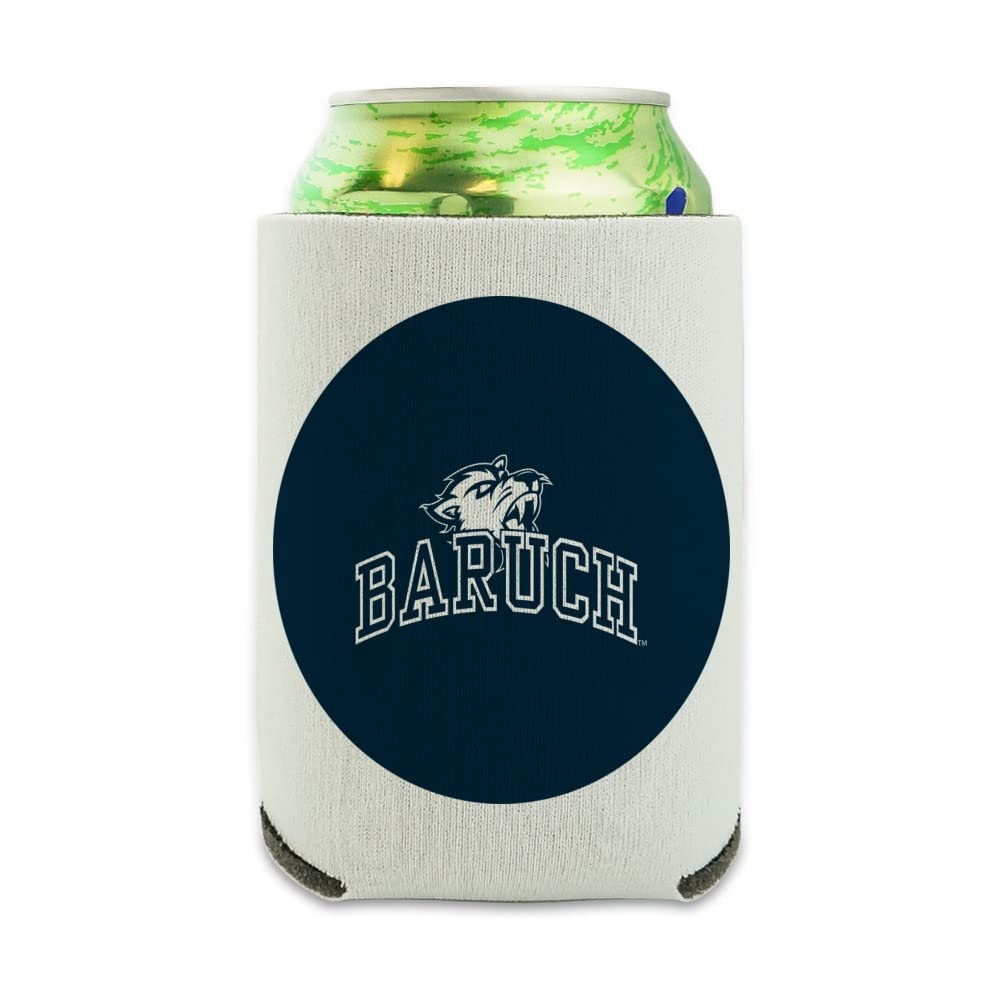 Baruch College Bearcats Logo Can Cooler - Drink Sleeve Hugger Collapsible Insulator - Beverage Insulated Holder