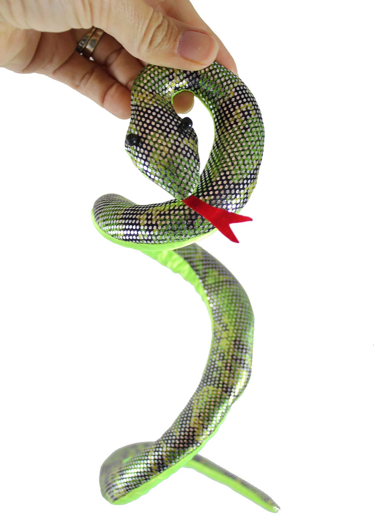 Curious Minds Busy Bags 5 Reptile Set - Sand Filled Animal Toy - Snake, Turtle, Lizard, Alligator, Frog- Heavy Weighted Sandbag Animal Plush Bean Bag Toss - Shimmering Glitter